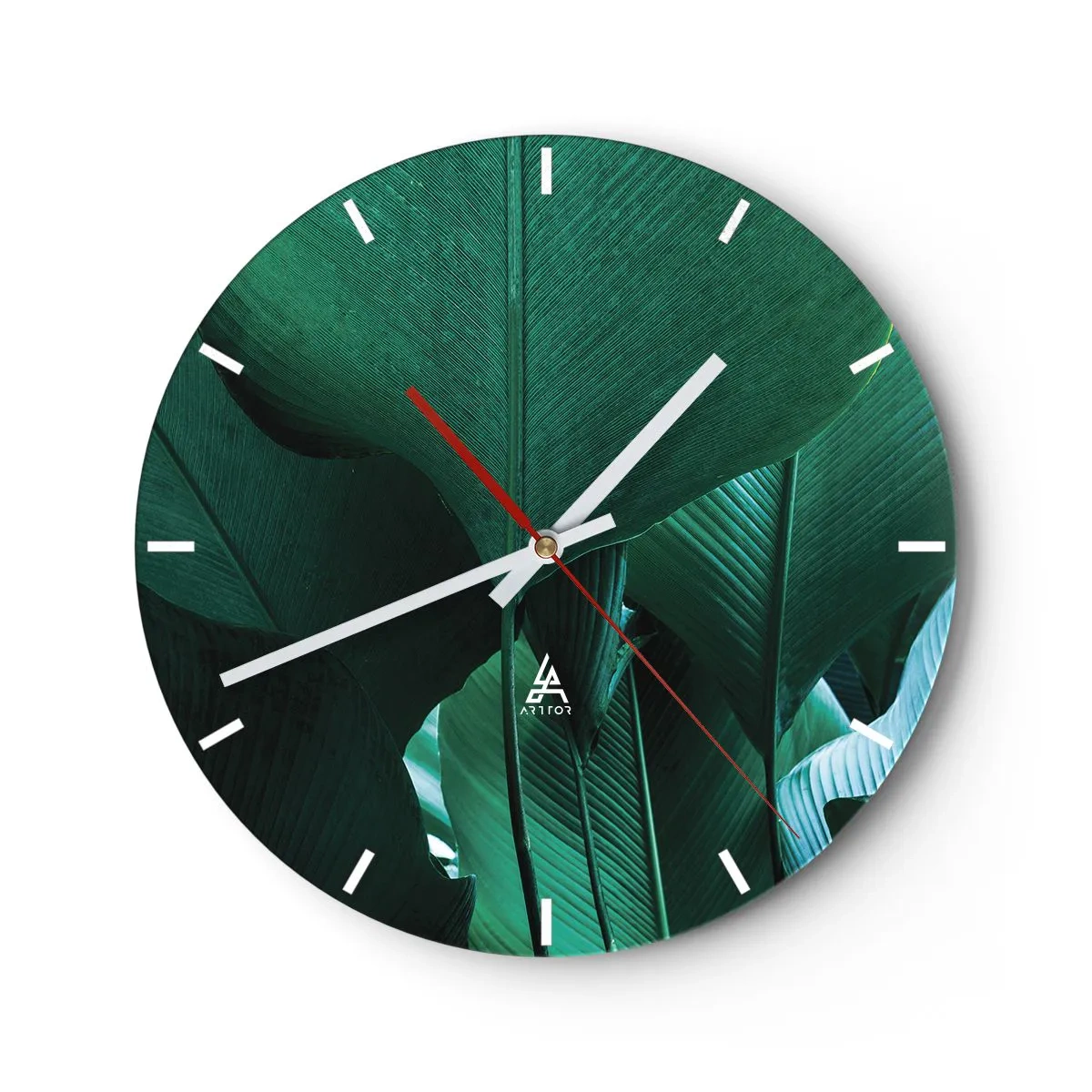 Wall clock - Clock on glass - Turned towards Light - 30x30 cm - Store ...